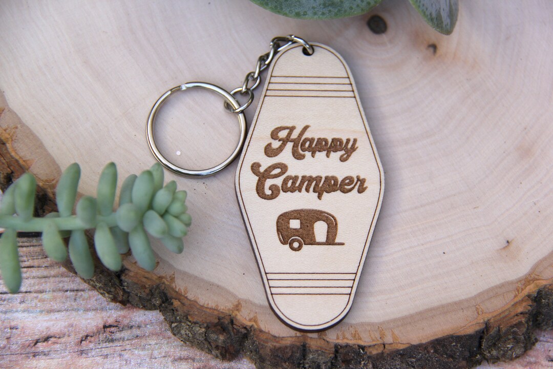 Happy Camper Motel Keychain - Etsy
