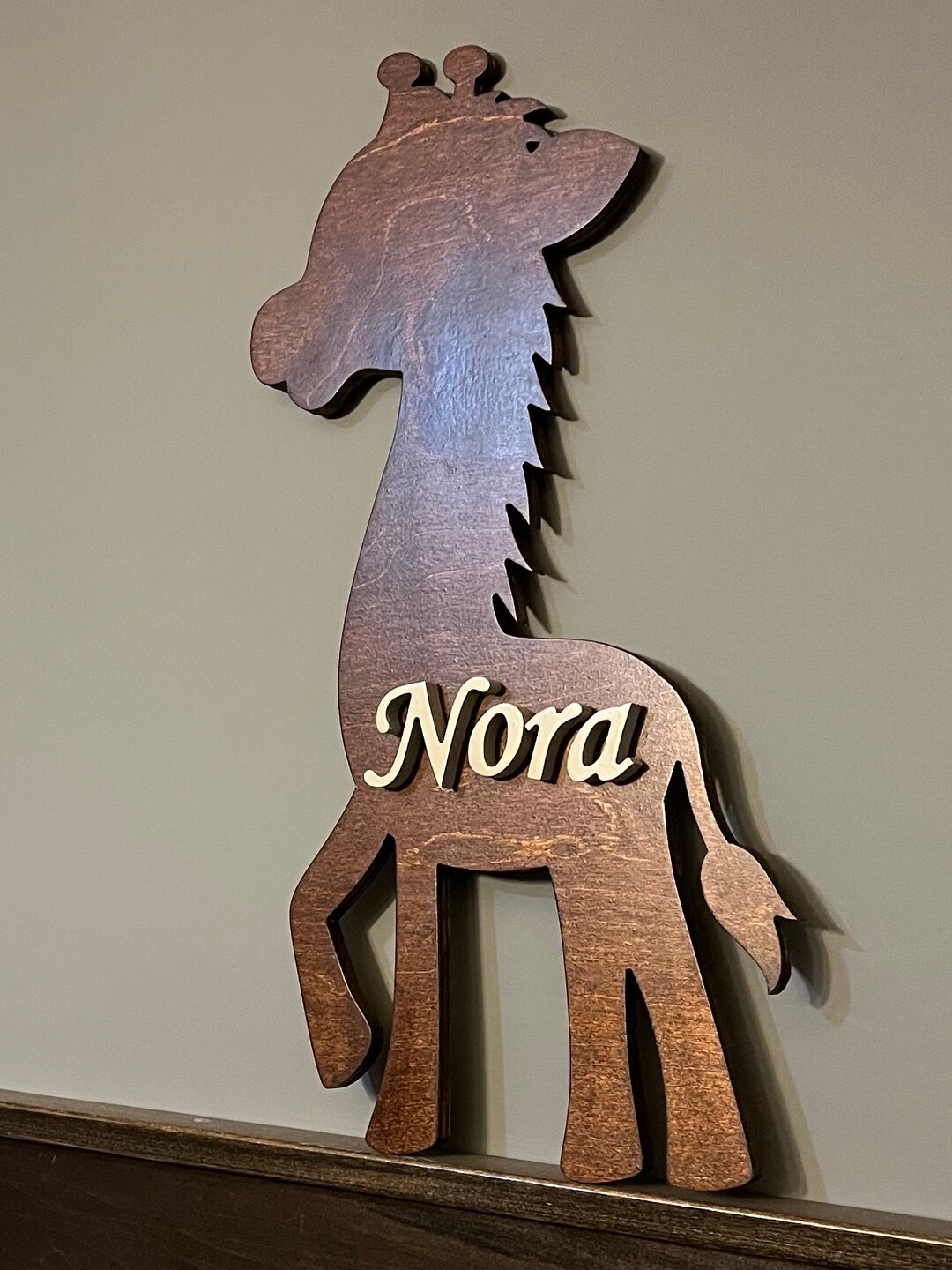 Giraffe Name Sign Nursery Name Sign 3D Name Sign Bedroom - Etsy