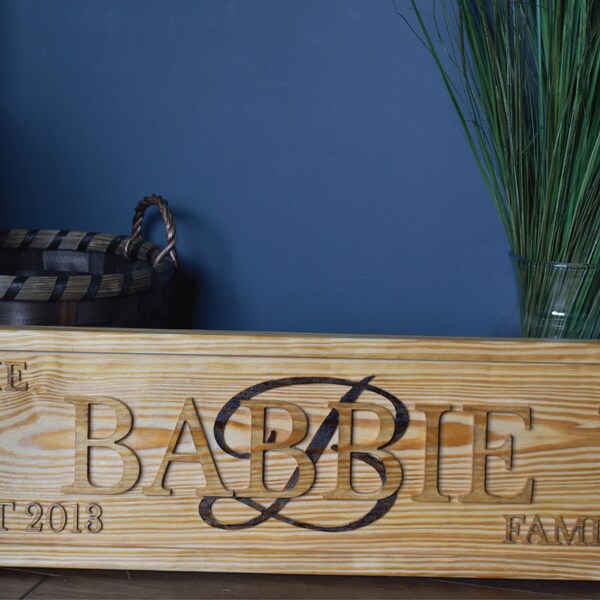 Wooden Carved Last Name Sign - Etsy