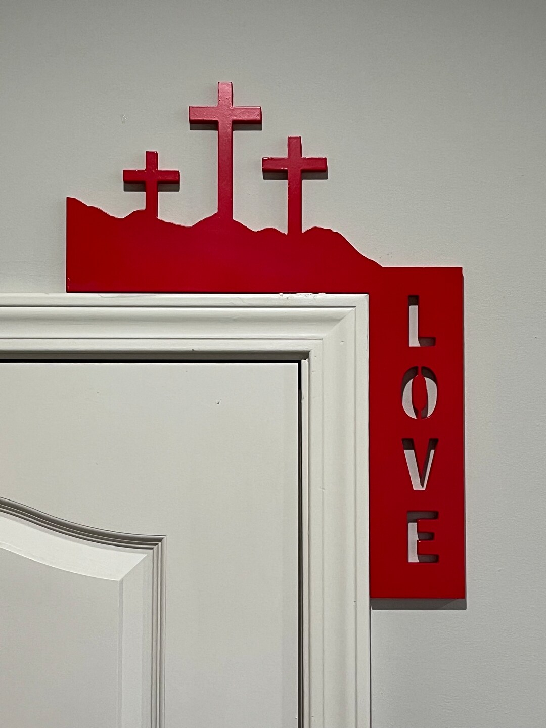Love Trim Sign With 3 Crosses Made From .25 MDF - Etsy