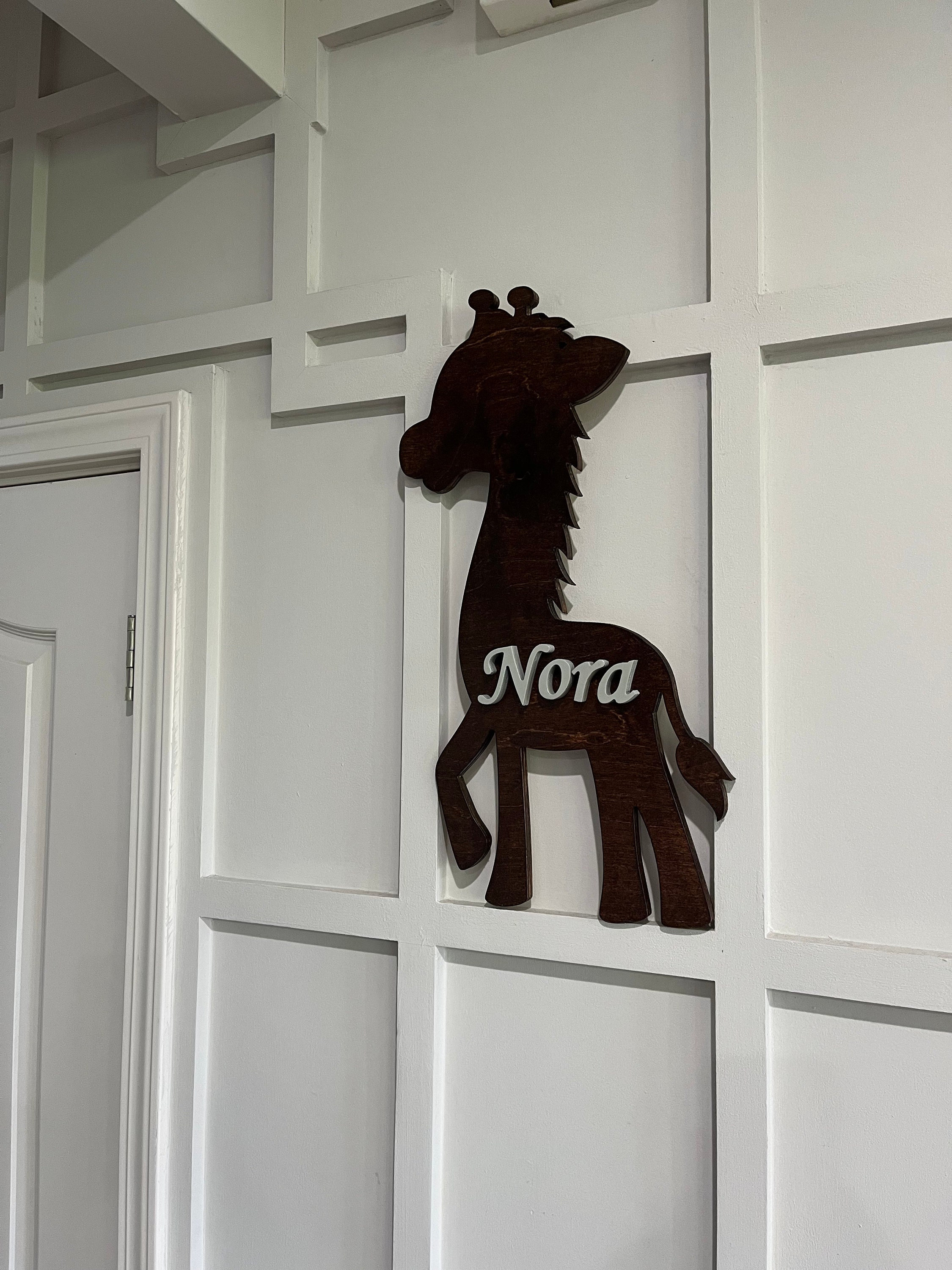 Giraffe Name Sign Nursery Name Sign 3D Name Sign Bedroom - Etsy