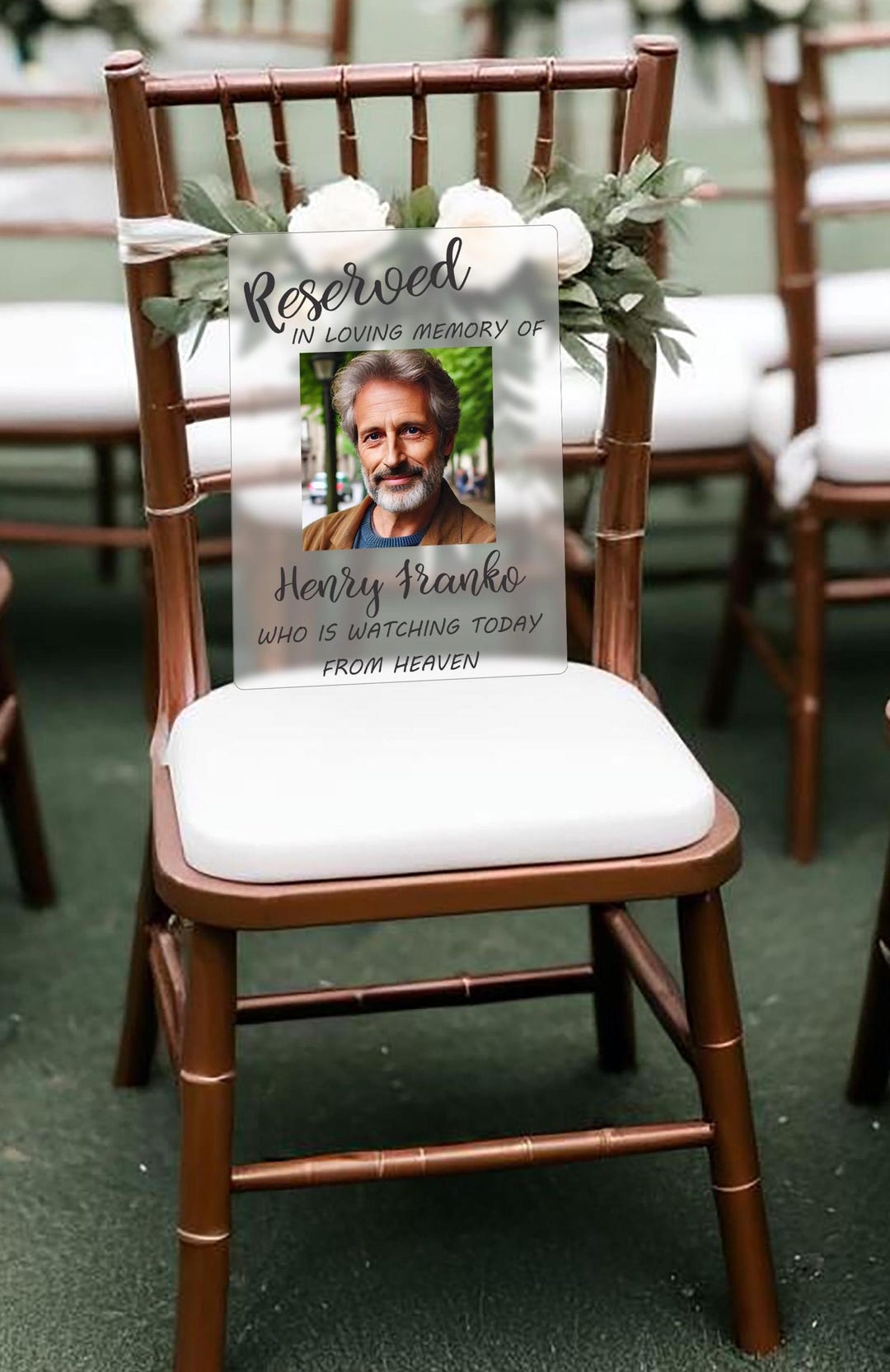 In Loving Memory Wedding Decor, Reserved Memorial Frosted Acrylic ...