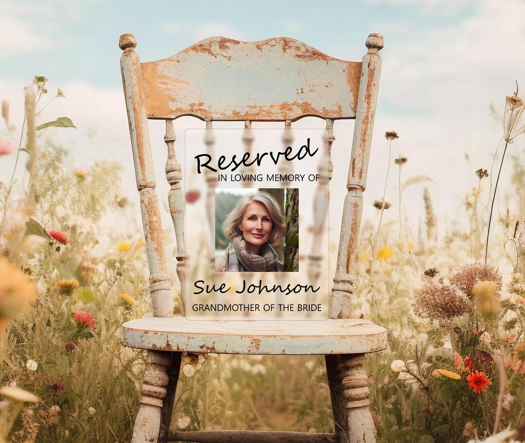 Personalized Memorial Plaque, Reserved Memorial Frosted Acrylic Wedding ...