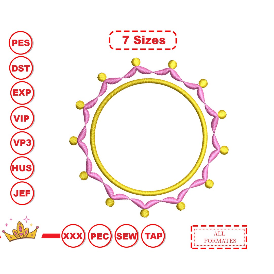 Polka Dot Embroidery Design, Dotted Monogram Frame Embroidery, Instant ...