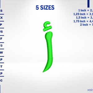 Arabic Alphabet Embroidery Design, Alphabet Arabe Motif De Broderie ...