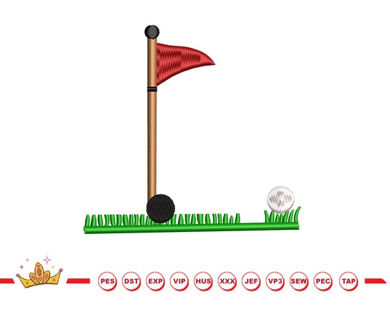 Golf Ball Embroidery Design Embroidery Golf Ball Golf Ball - Etsy