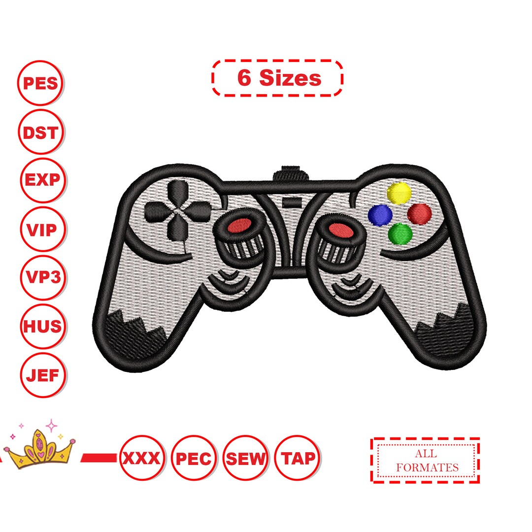 Video Game Controller Embroidery Design Fill Stitch, Gaming Machine ...