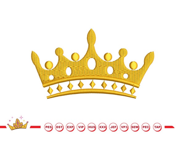 Crown Embroidery Design Crown Embroidery Machine Tiara Crown - Etsy