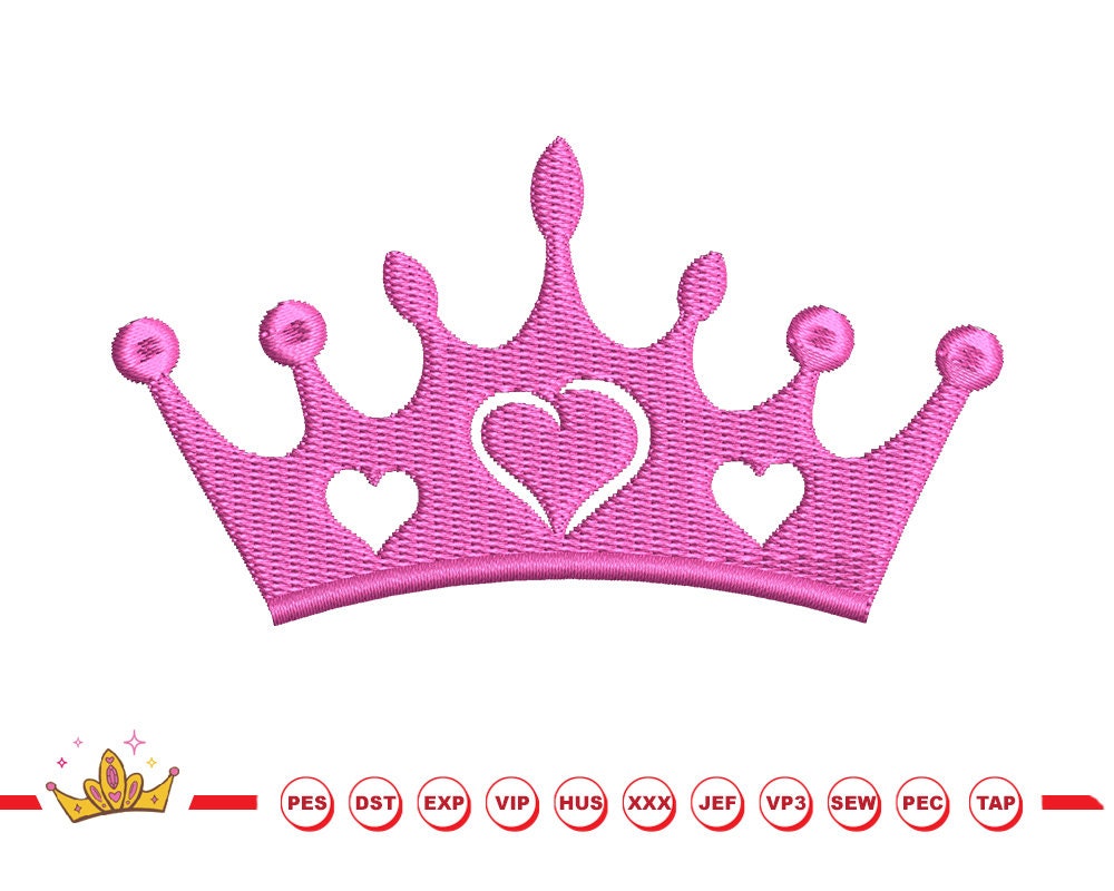 Crown Embroidery Design Crown Embroidery Machine Embroidery - Etsy