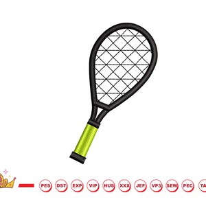 Tennis Embroidery Design, Sports Embroidery Design, Tennis Embroidery ...