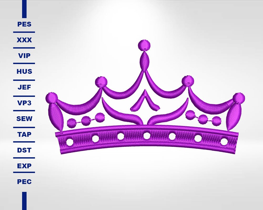 Crown Embroidery Design King Crown Embroidery Machine | Etsy