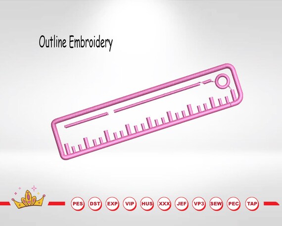 Outline Ruler Embroidery Design Teachers Rule Embroidery - Etsy