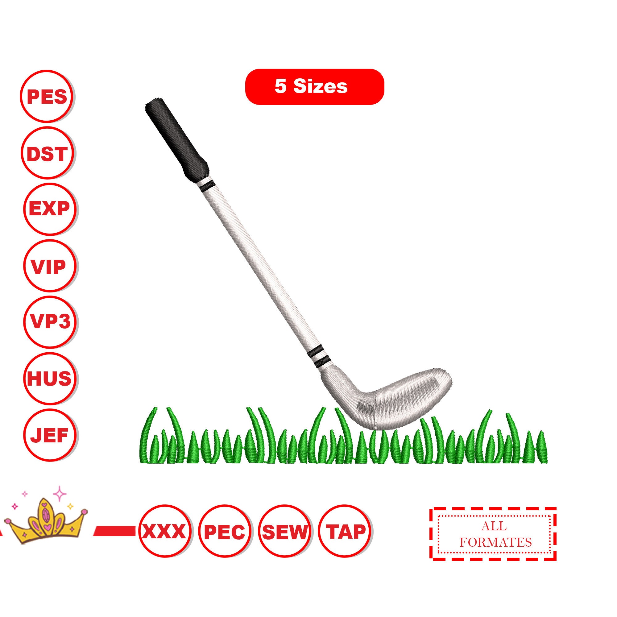 Golf Embroidery Design Golf Ball Embroidery Designs - Etsy