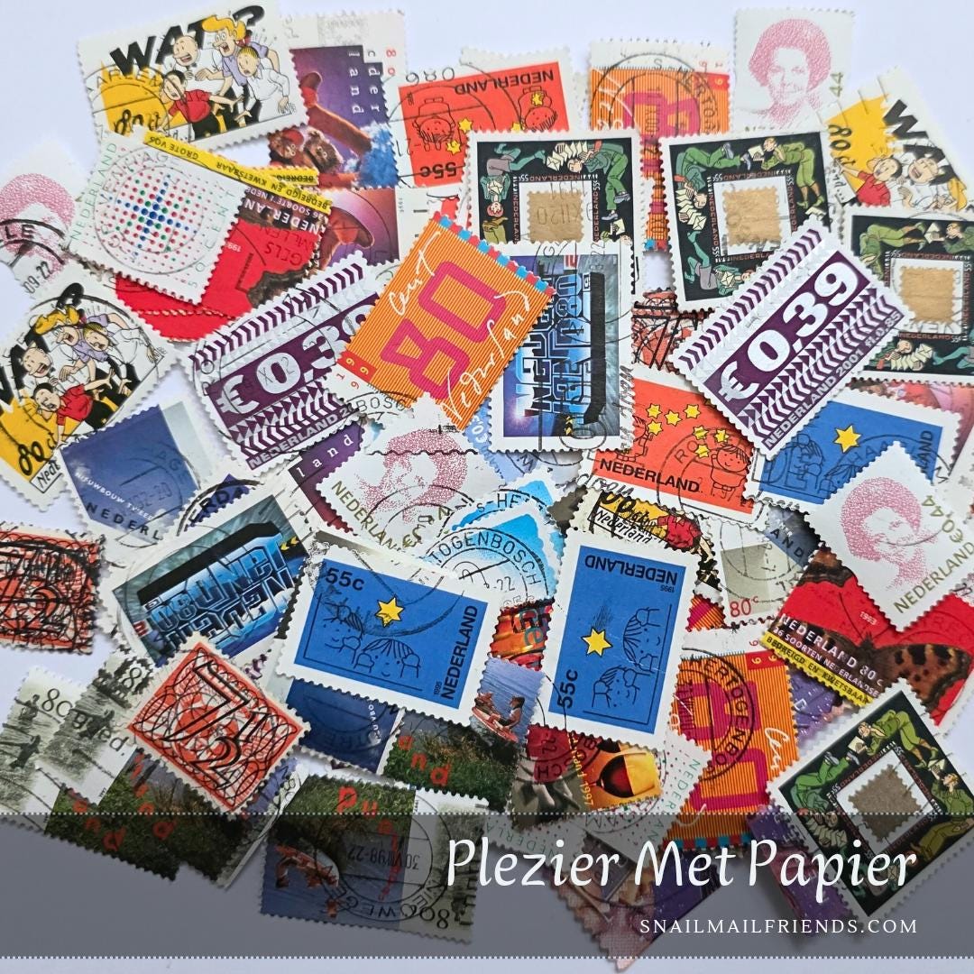 Dutch Vintage Postage Stamps | Collectible Craft Ephemera - Etsy