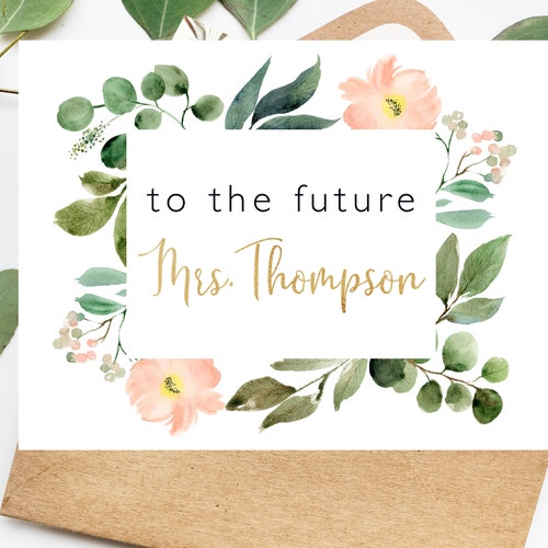 Future Mrs. Custom Engagement Card Personalized Wedding - Etsy
