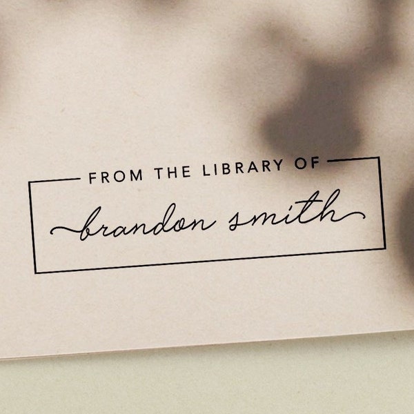 Library Stamp - Etsy