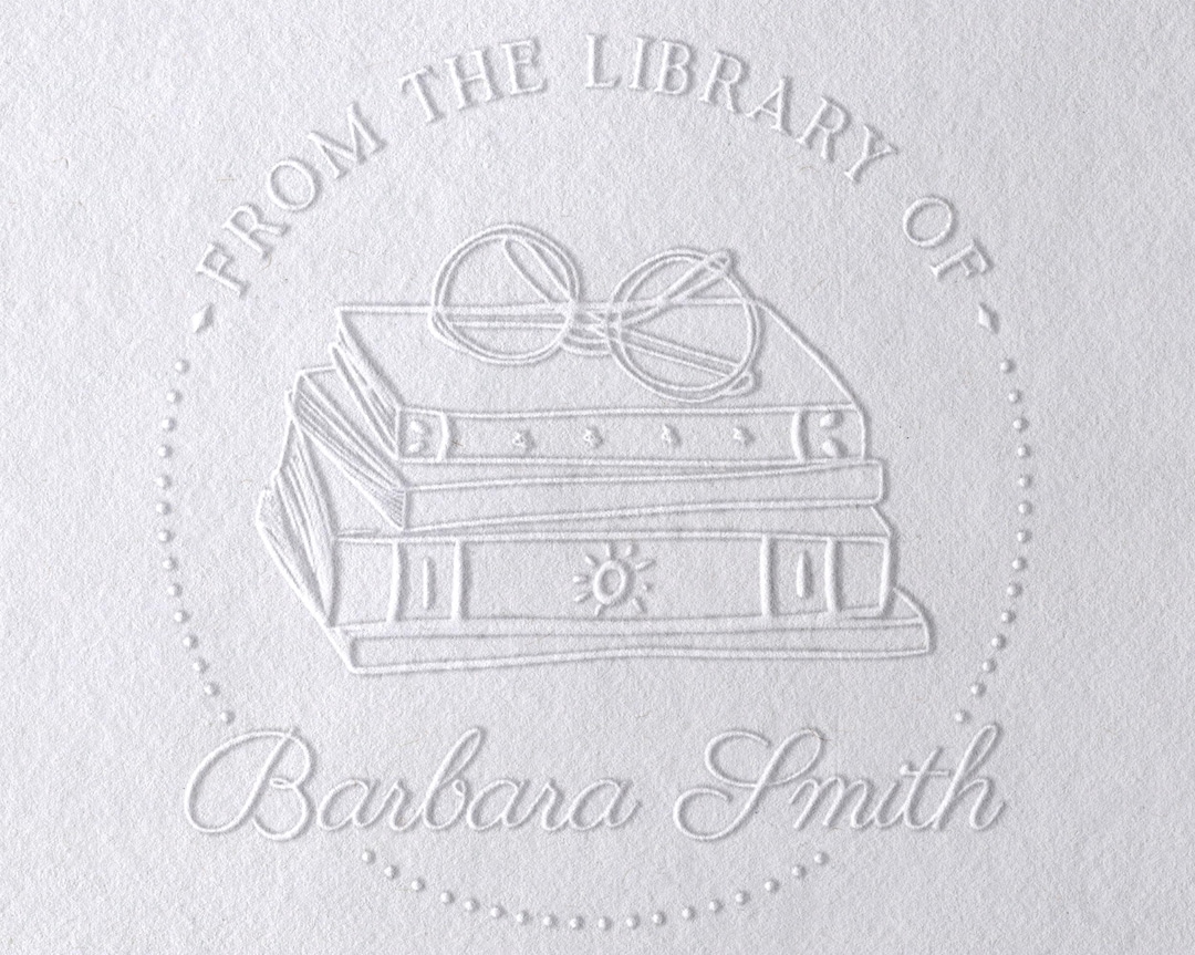 Custom BOOK EMBOSSER STAMP | Personalized Library Stamp | Choose From ...