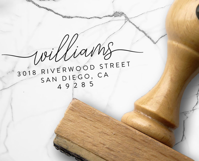 MODERN ADDRESS STAMP Personalized Address Stamp Self Inking - Etsy