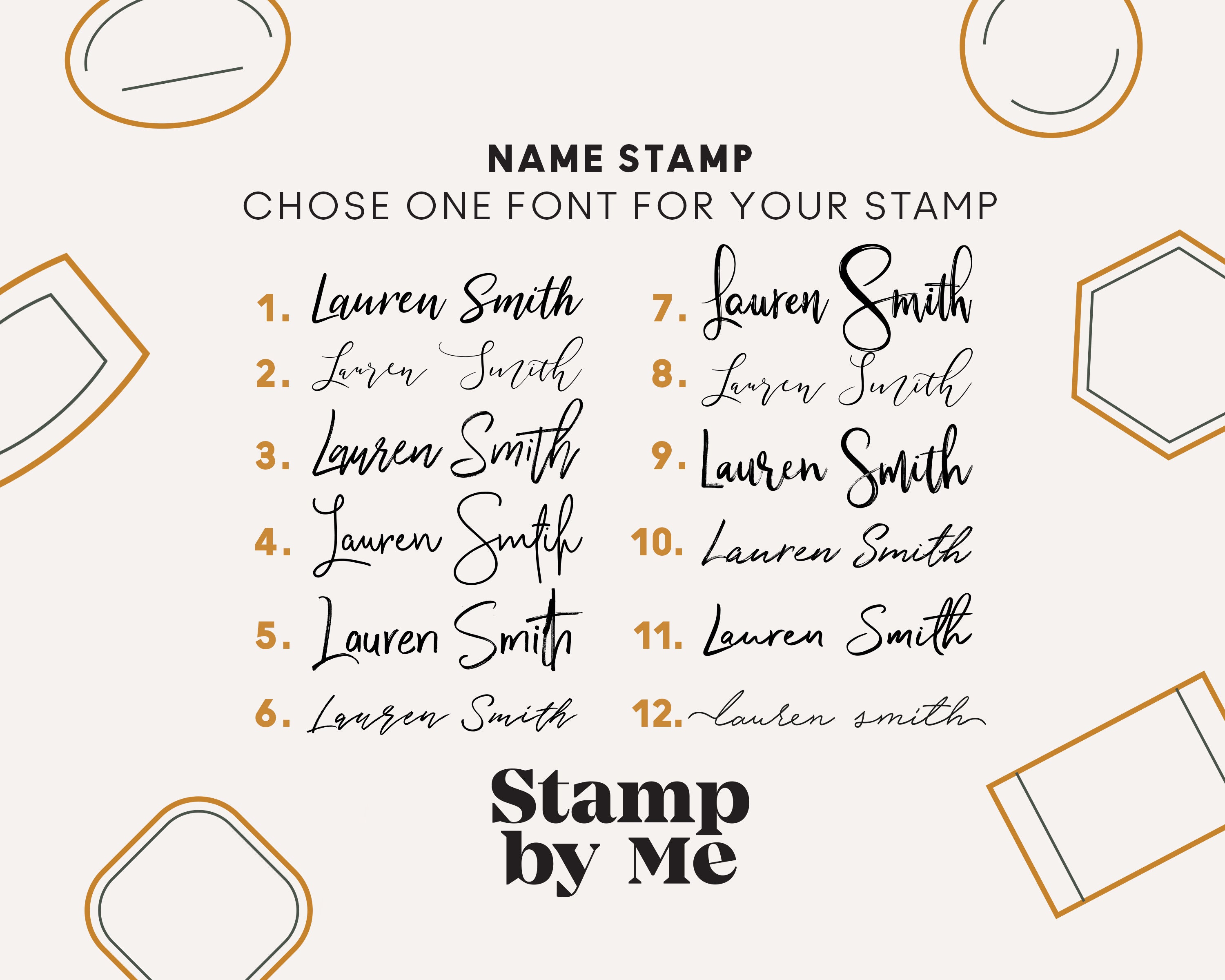 SIGNATURE STAMP Self Inking Name Stamp Calligraphy Stamp - Etsy