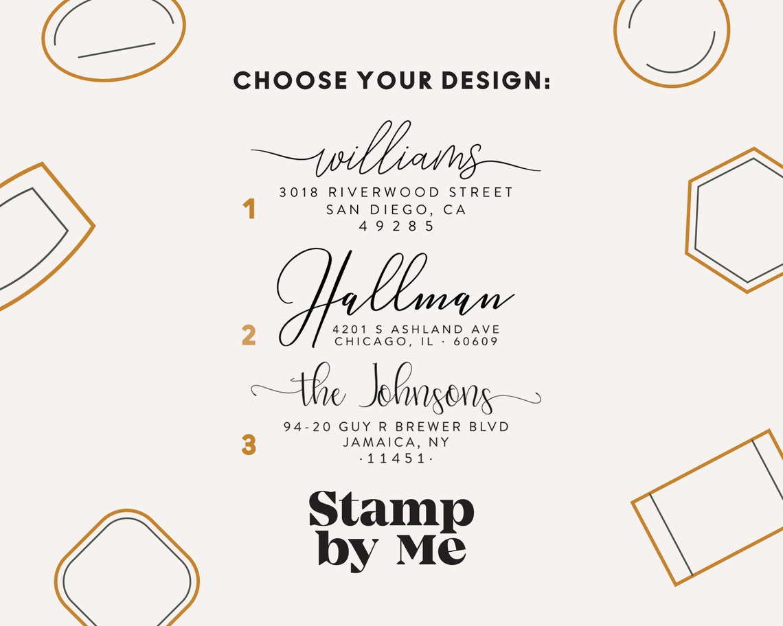 MODERN ADDRESS STAMP Personalized Address Stamp Self Inking - Etsy