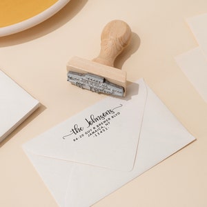 CUSTOM ADDRESS STAMP, Modern Address Stamp, Personalized Address Stamp ...