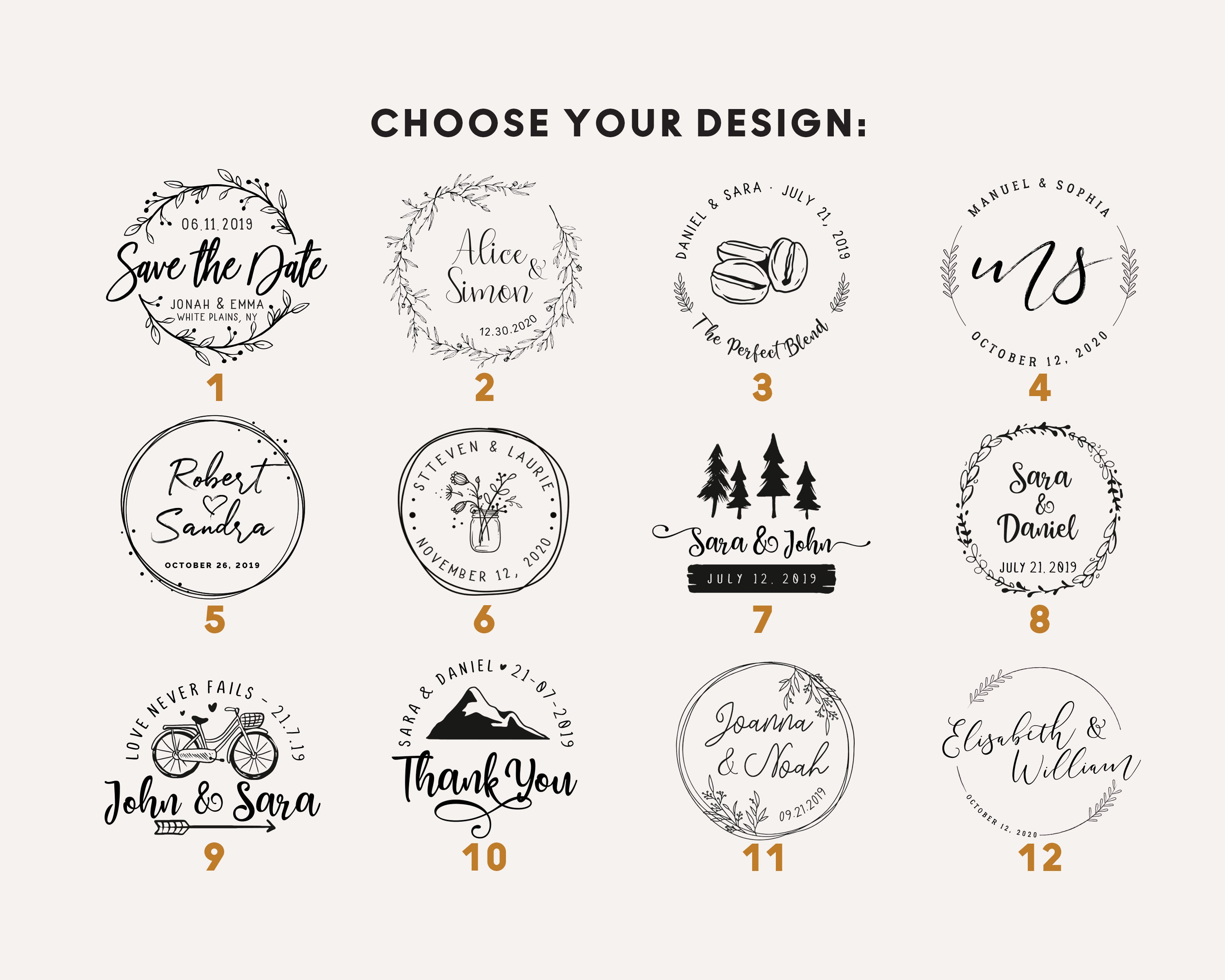 CUSTOM WEDDING STAMP Wedding Stamp Personalized Wedding - Etsy