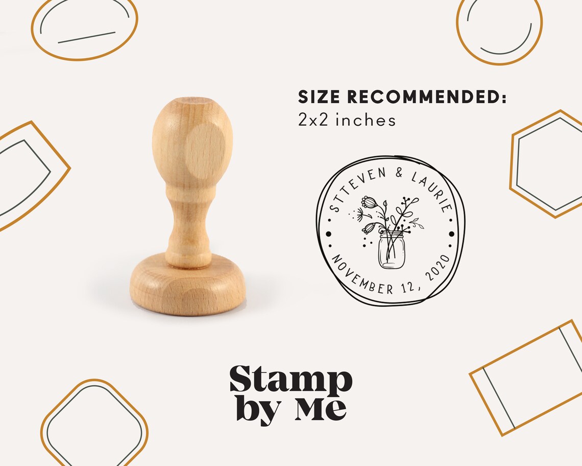 Custom Stamp for Weddings Circular Stamp Diy Wedding Stamp - Etsy