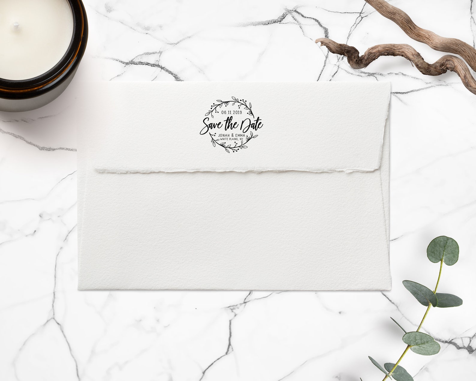 SAVE THE DATE Stamp Custom Save the Date Stamp Wedding - Etsy