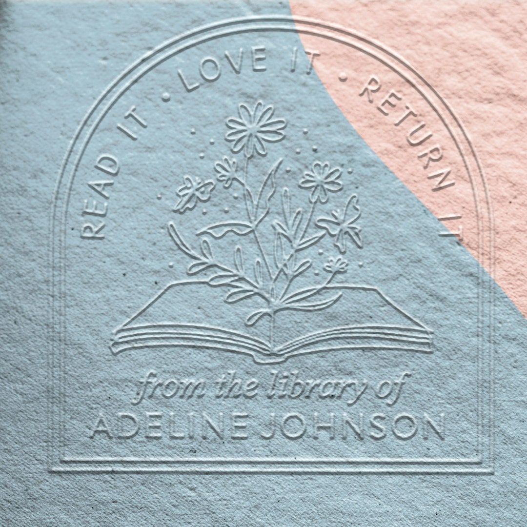 Custom Book Embosser Stamp Personalized Library Stamp Choose From 5 ...