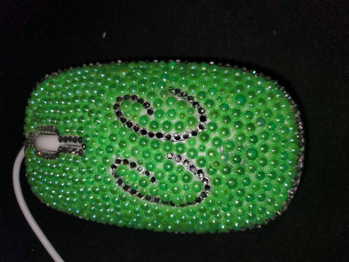 Bling Computer Mouse With Pearls & Rhinestones | Etsy