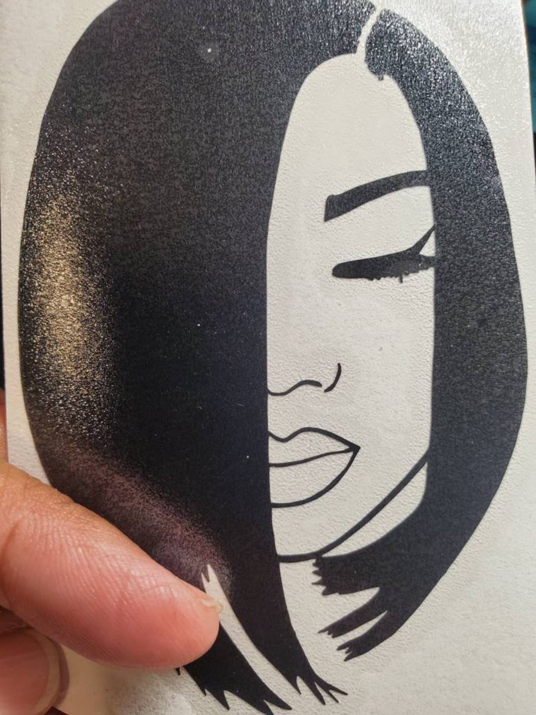 Diva With Bob Hair Cut ( Over Left Side of Face ) - Decal Stickers - Etsy
