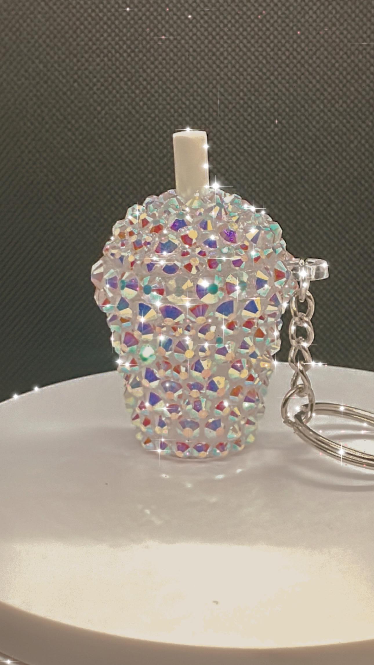 Miniature Keychain Tumbler - Crystal AB Pearls - Etsy