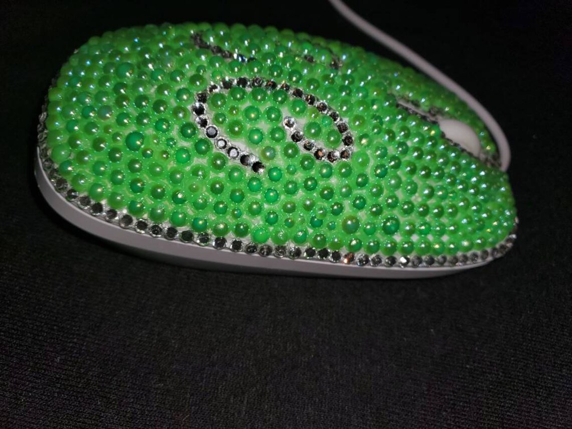 Bling Computer Mouse With Pearls & Rhinestones | Etsy