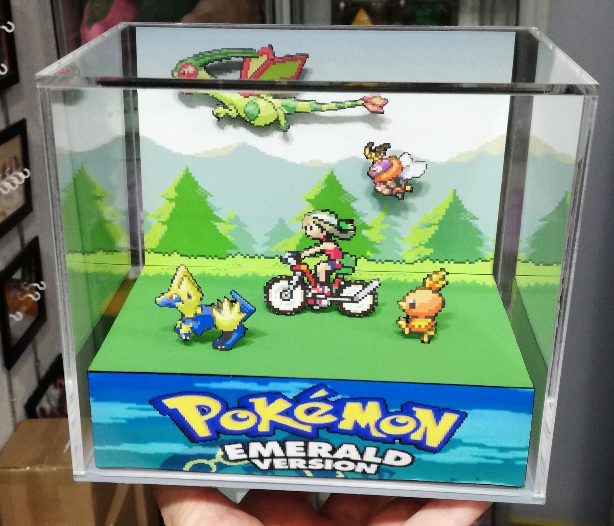 Pokemon Emerald Intro Cube Diorama - Etsy UK