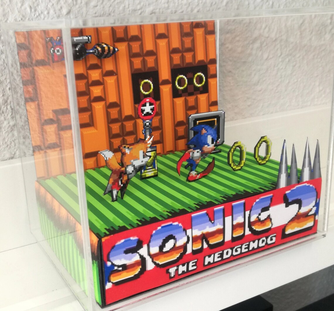 Sonic 2 Cube Diorama - Etsy