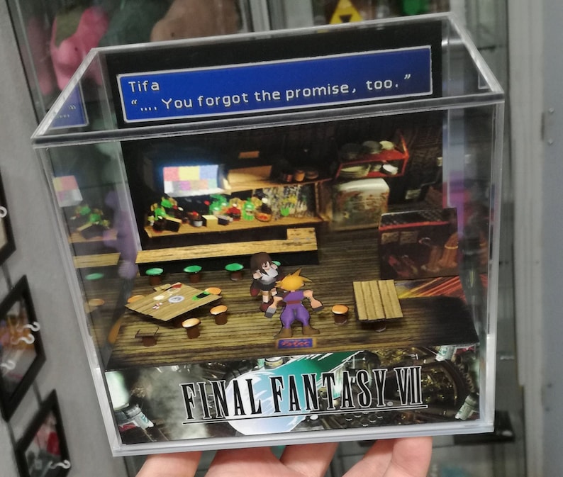 Diorama Cubico De Final Fantasy VII Tifa Y Cloud - Etsy