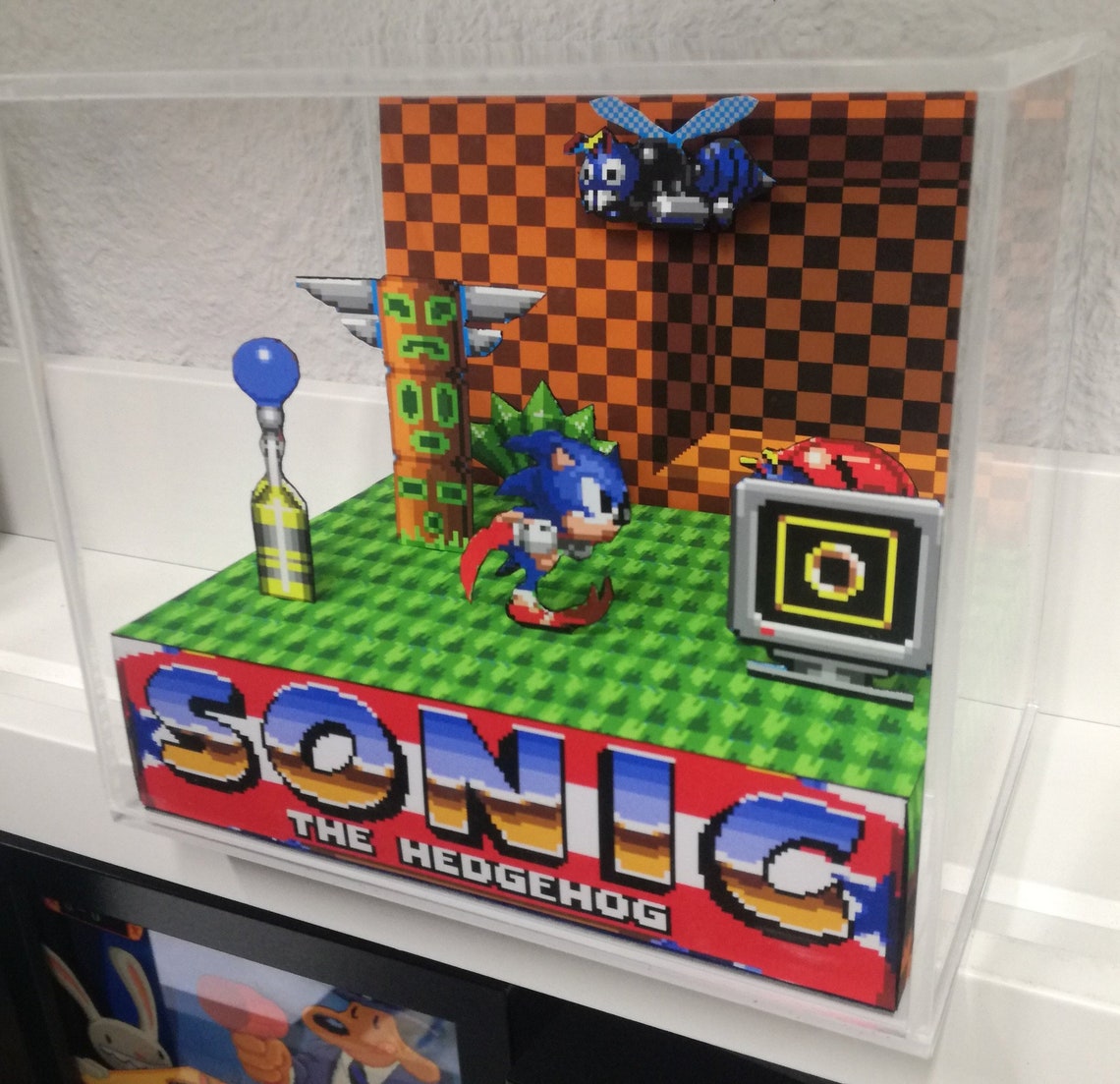 Sonic the Hedgehog Cube Diorama - Etsy