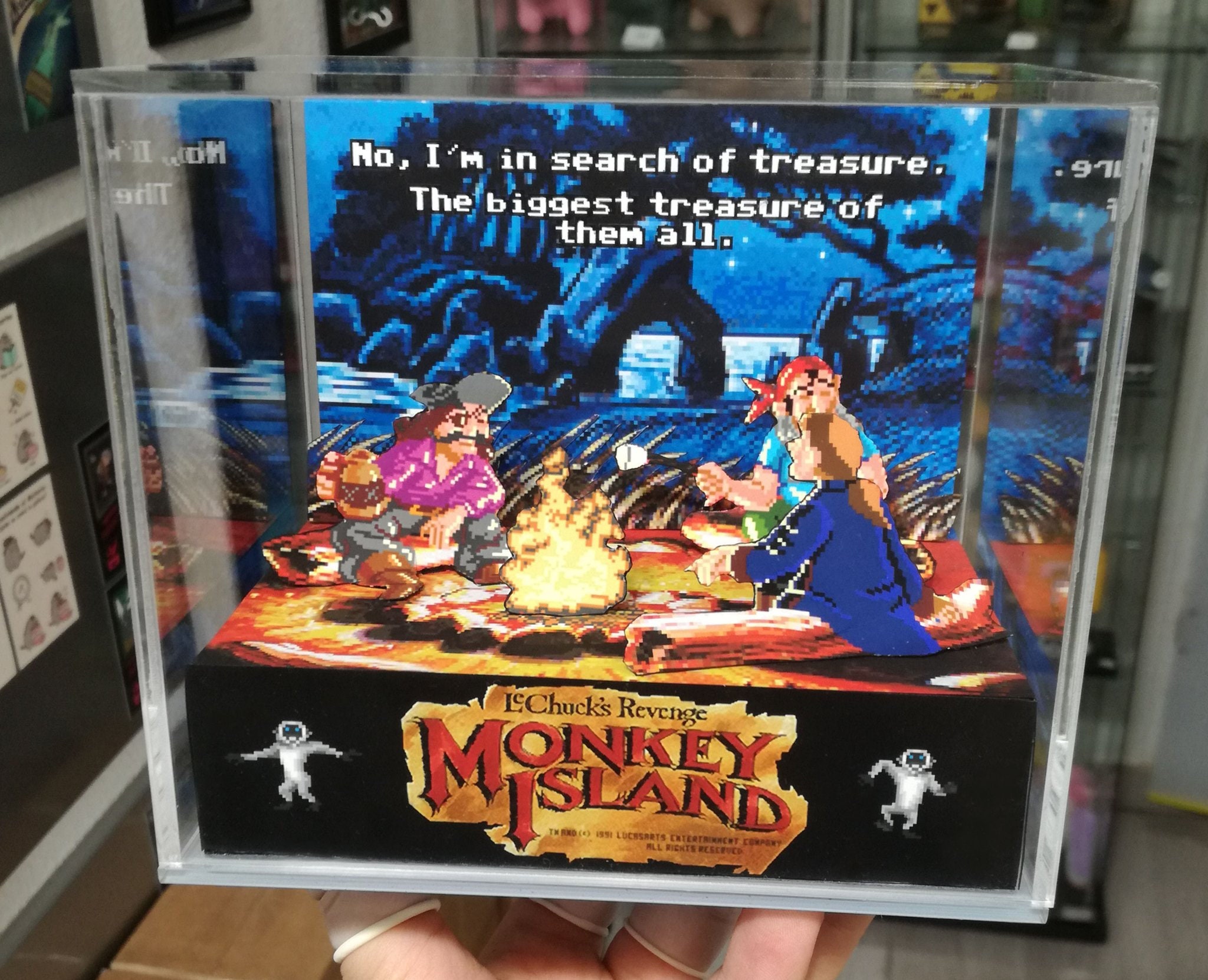 Monkey Island 2 Campfire Cube Diorama - Etsy