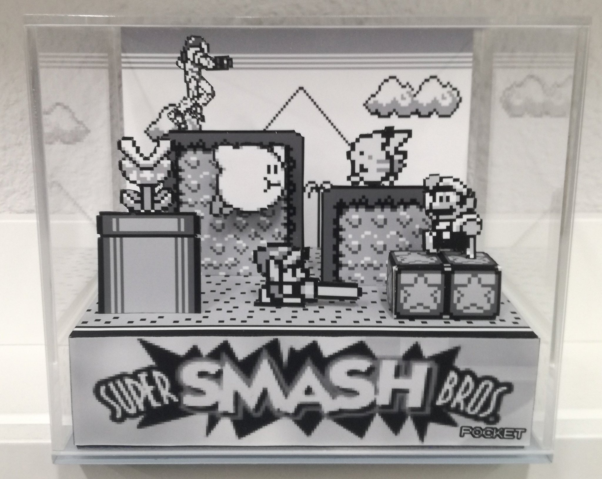 Super Smash Bros Game Boy Cubic Diorama | Etsy
