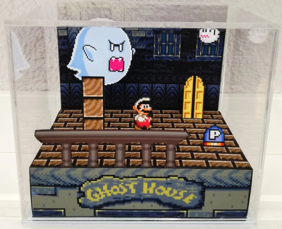 Super Mario World Cube Diorama - Etsy