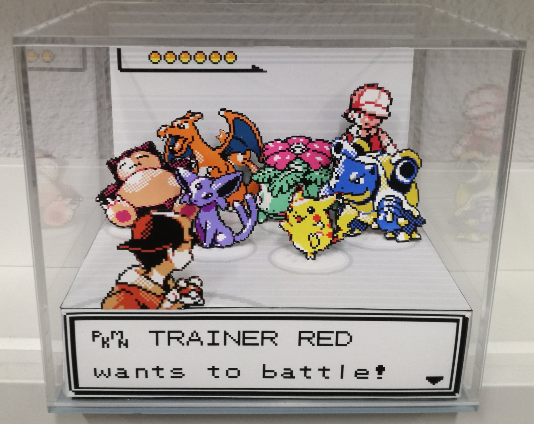 Pokemon Silver/gold RED Battle Cubic Diorama - Etsy New Zealand
