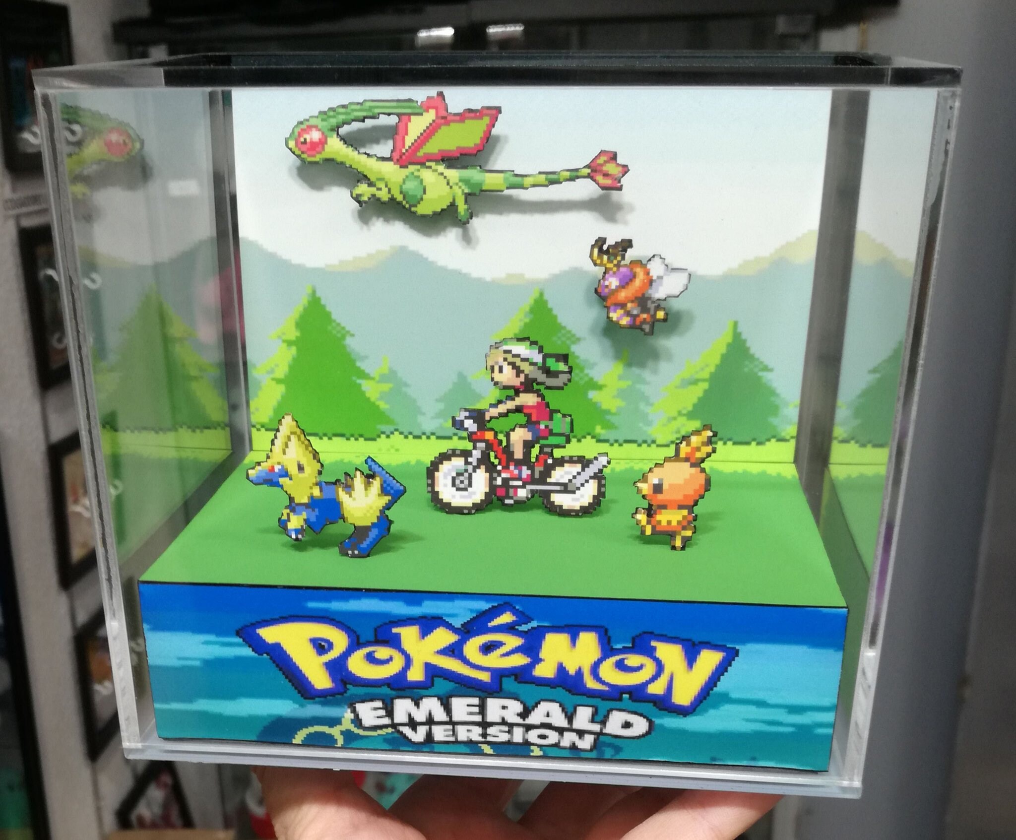 Pokemon Emerald Intro Cube Diorama - Etsy UK