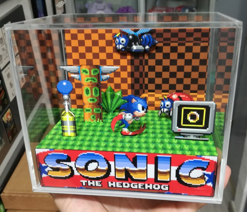 Sonic the Hedgehog Cube Diorama - Etsy