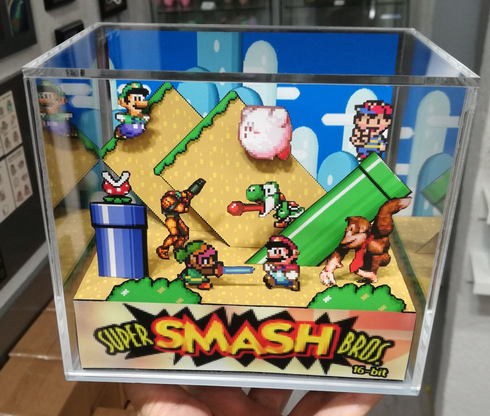 Super Smash Bros SNES Cubic Diorama - Etsy
