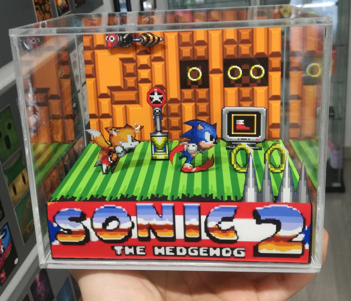 Sonic 2 Cube Diorama - Etsy