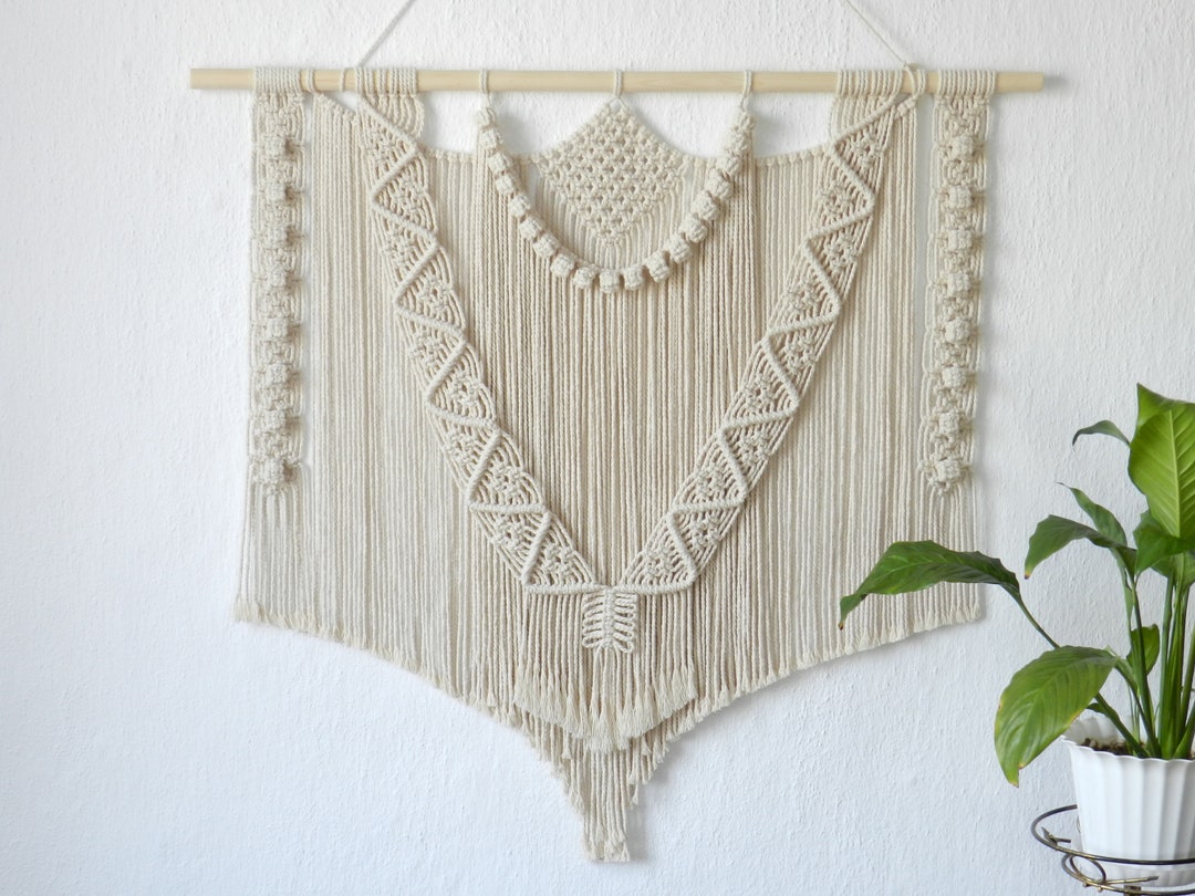 Makramee Wandbehang Boho Wandteppich Makramee Wandbild Große - Etsy.de