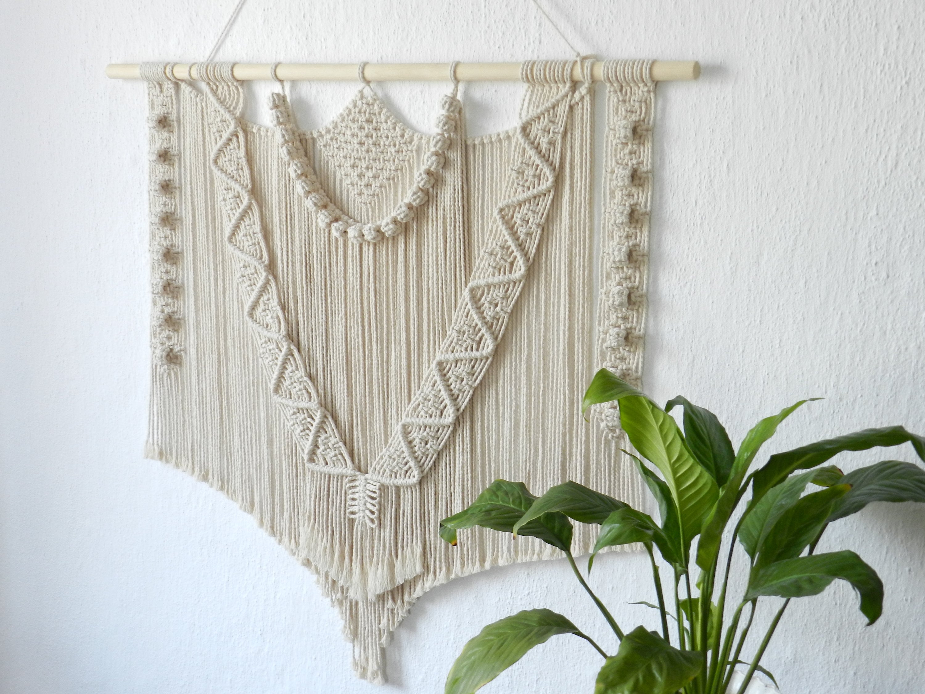 Makramee Wandbehang Boho Wandteppich Makramee Wandbild Große - Etsy.de
