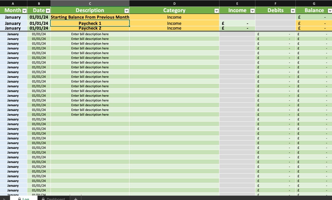 Income and Expense Tracker Spreadsheet Personal Financial Planner Excel ...