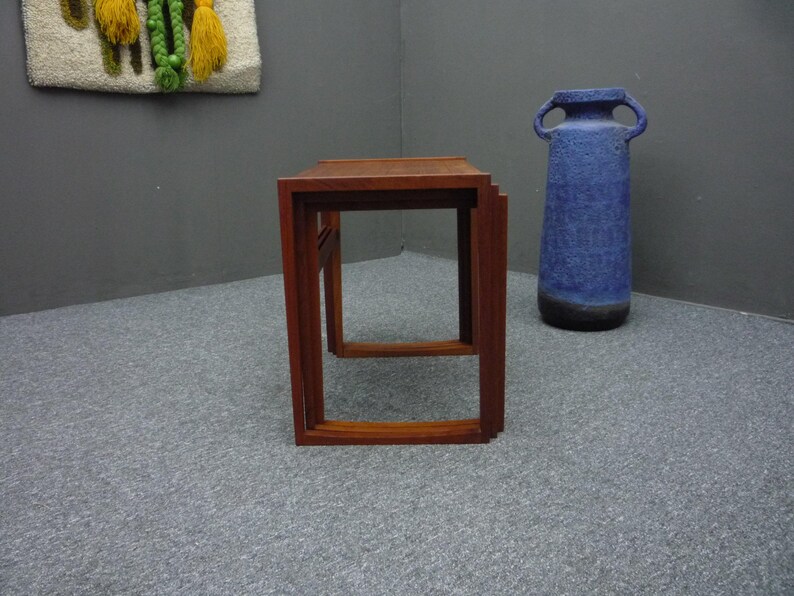 Scandinavian Teak Nesting Tables 60s Design - Etsy