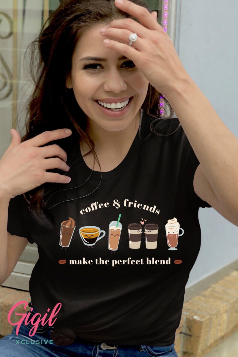 Coffee & Friends Unisex T-shirt, Espresso Latte Caffe Machiato Frappe ...